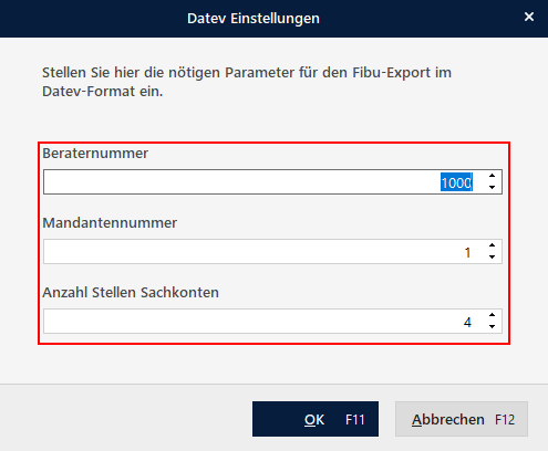 FiBu-Export / Datev-Export Schnittstelle