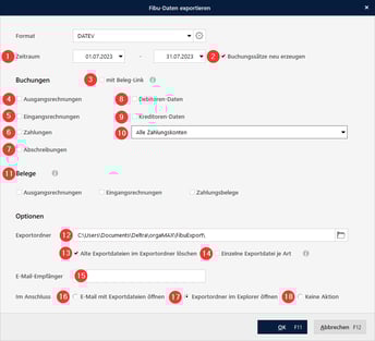 FiBu-Export / Datev-Export Schnittstelle