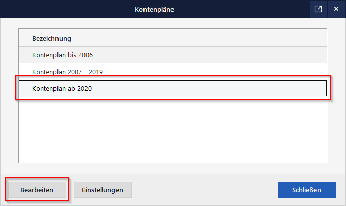 Neuer Kontenplan 2021: Wo finde ich ab jetzt die Bearbeitung des ...